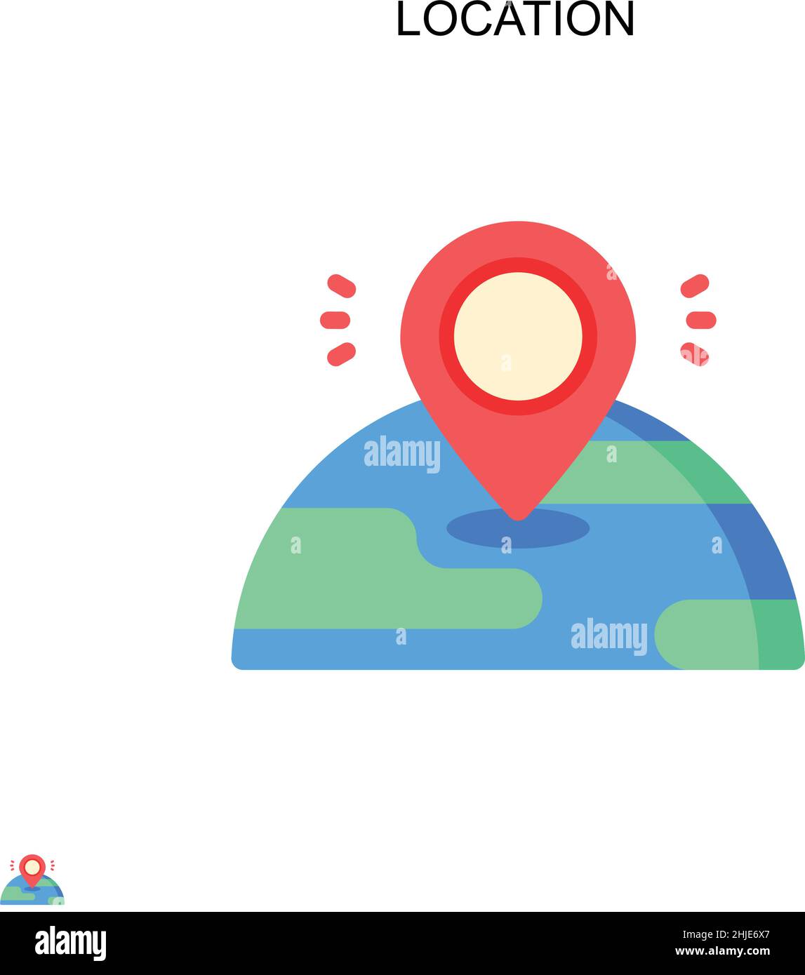 Location Simple vector icon. Illustration symbol design template for ...