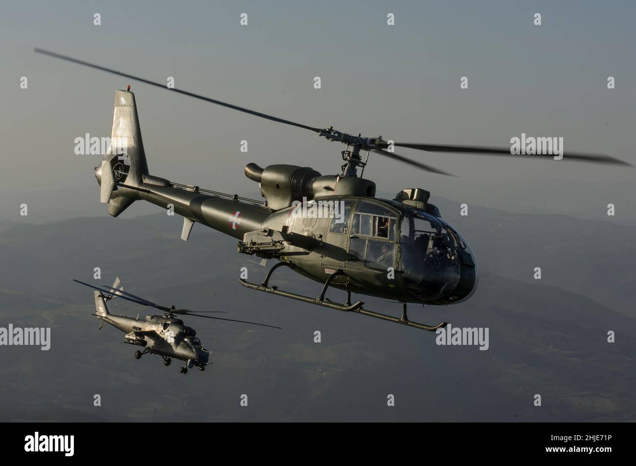 Serbian Air Force Aerospatiale / Eurocopter SA342L Gazelle Gama light ...