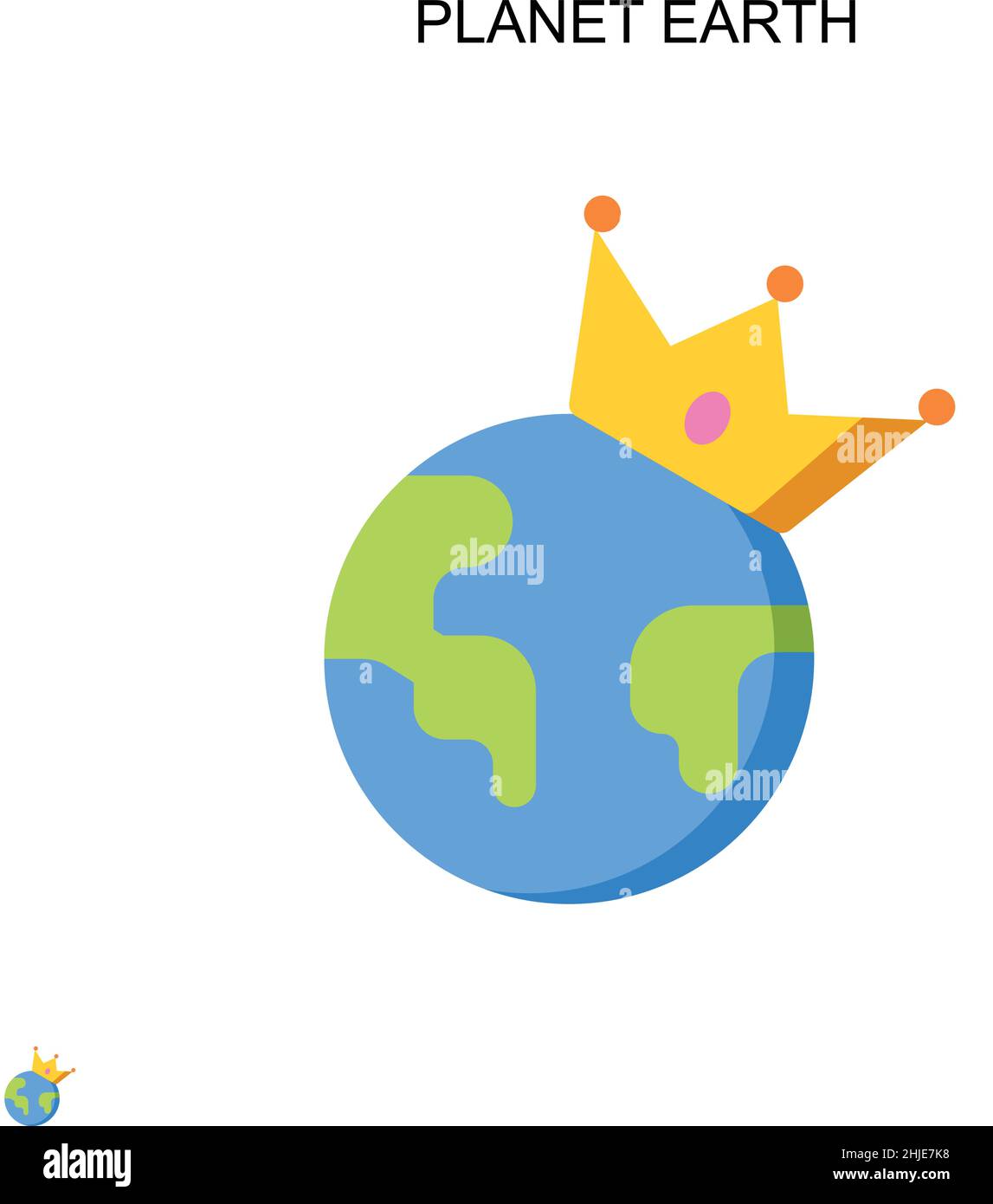 Planet earth Simple vector icon. Illustration symbol design template ...