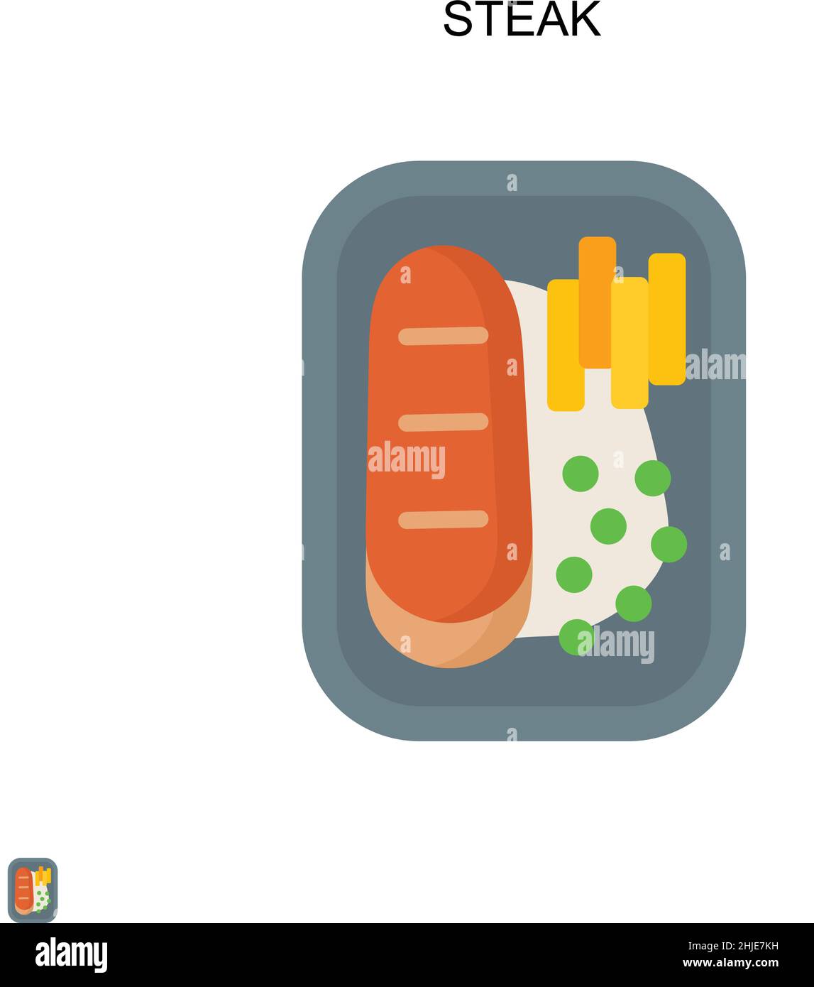 Steak Simple vector icon. Illustration symbol design template for web ...