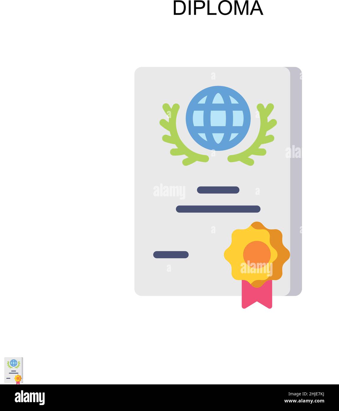 Gold graduation diploma design hi-res stock photography and images - Alamy