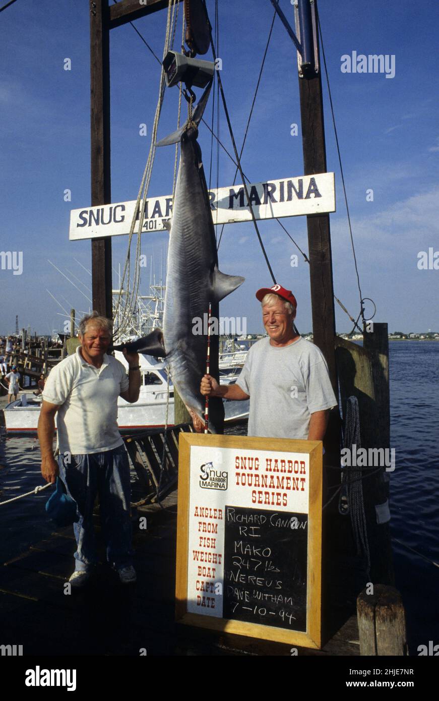 Rhode Island deep sea fishing wickford harbour Stock Photo - Alamy