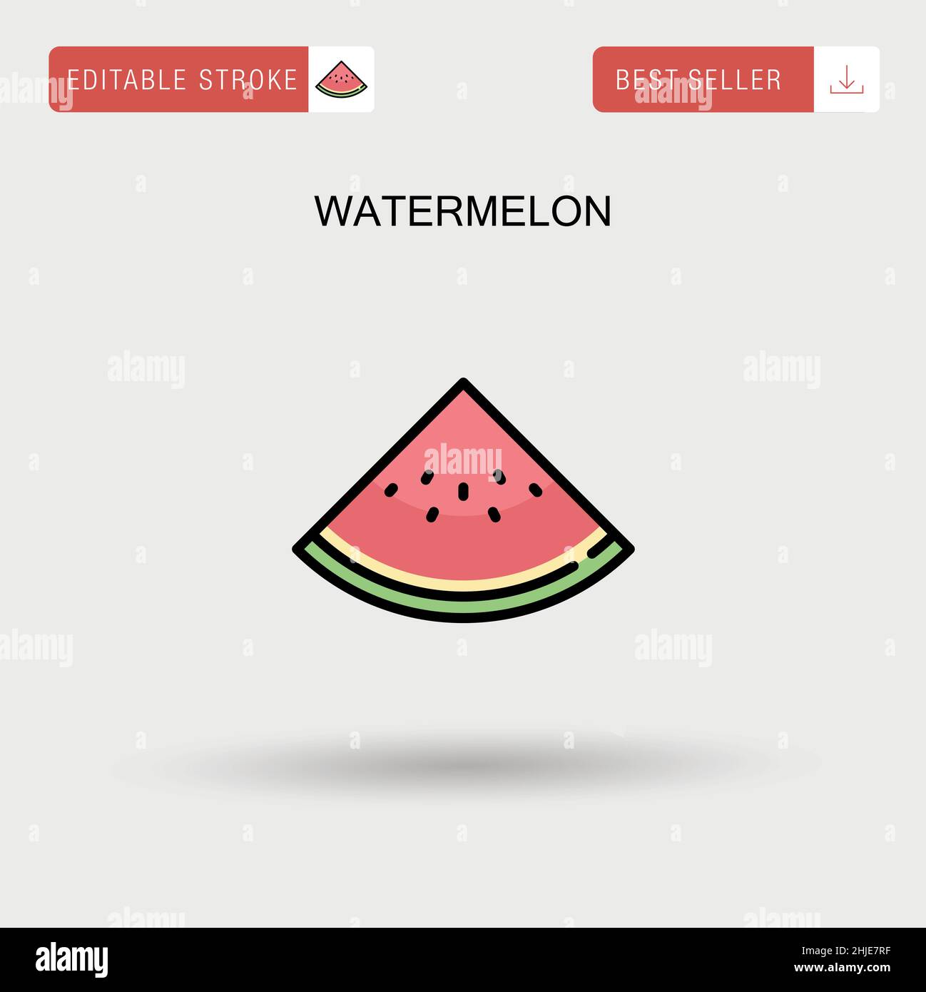 Watermelon Simple vector icon Stock Vector Image & Art - Alamy