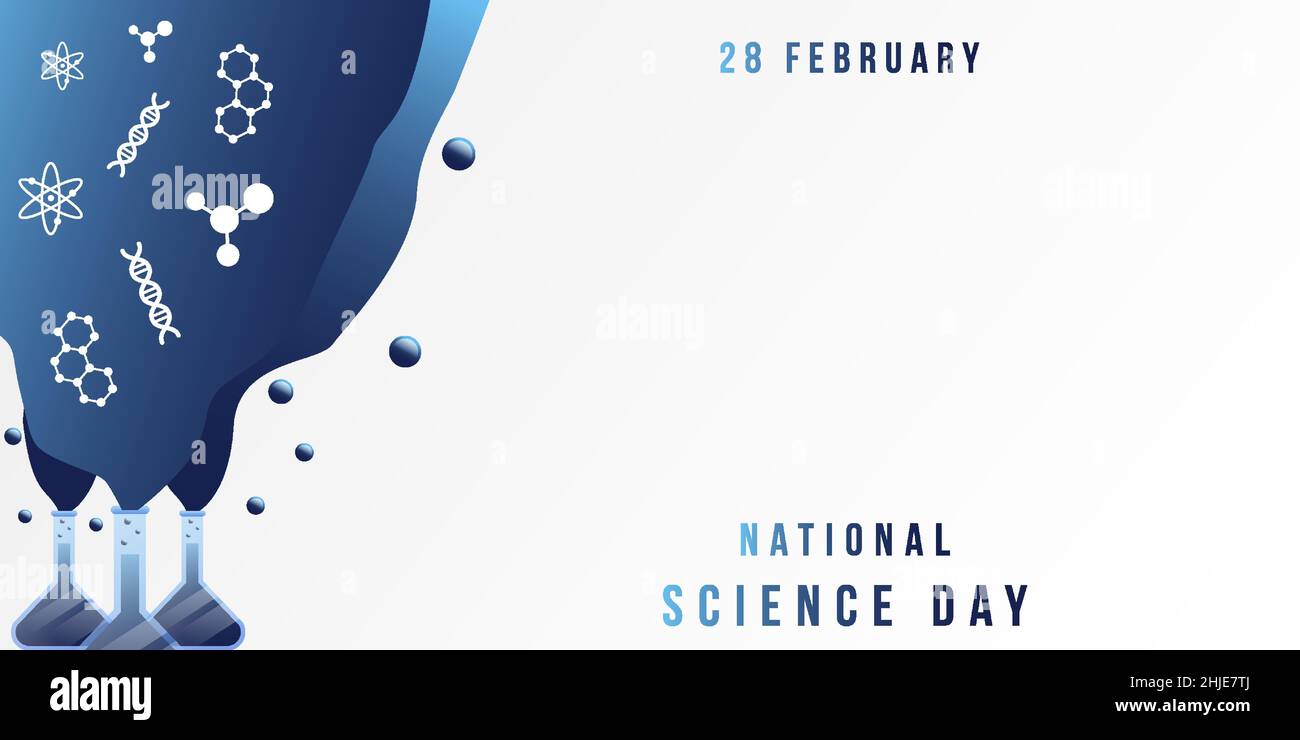 national science day illustration background with copy space Stock ...