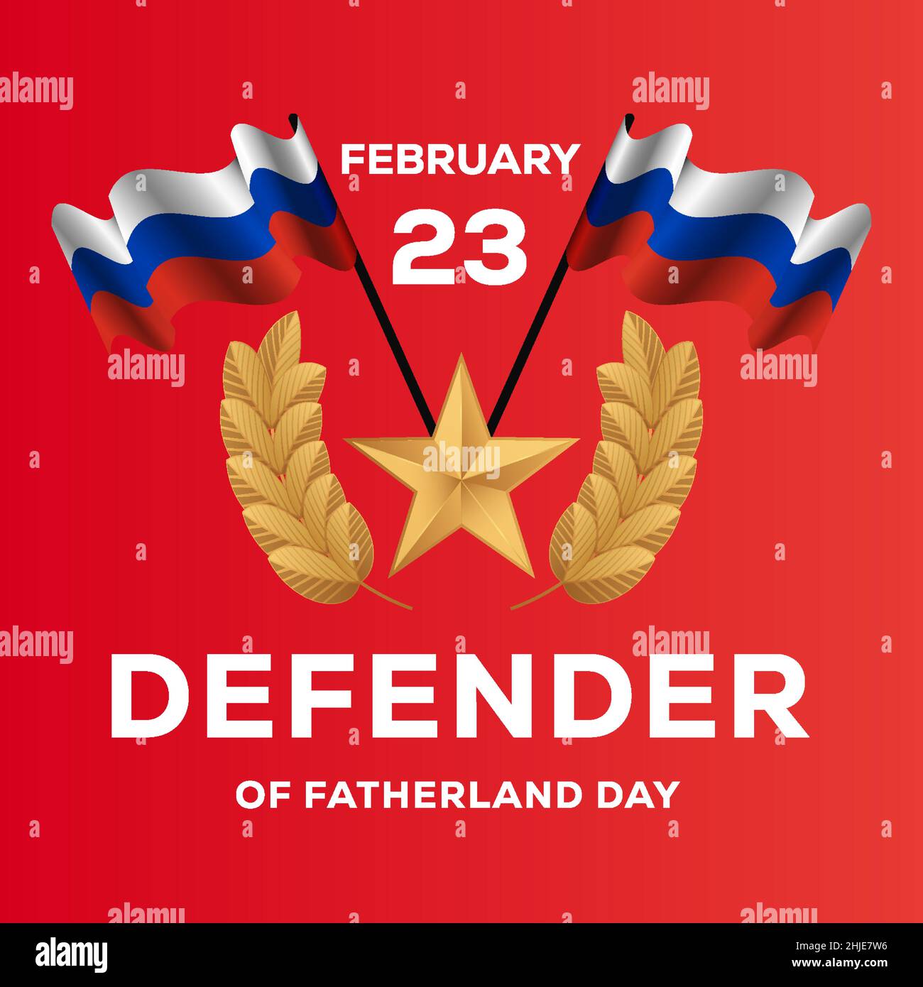 Russian defender of the fatherland day February 23 design vector illustration. 23 February card ...