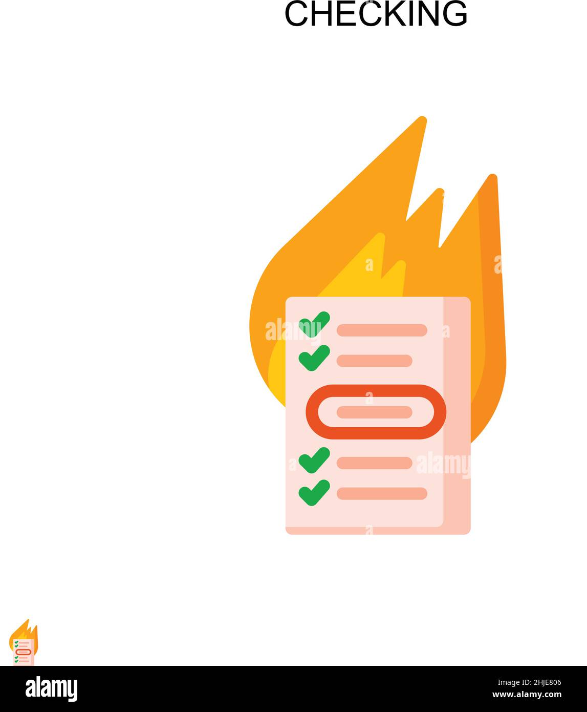 Checking Simple vector icon. Illustration symbol design template for ...