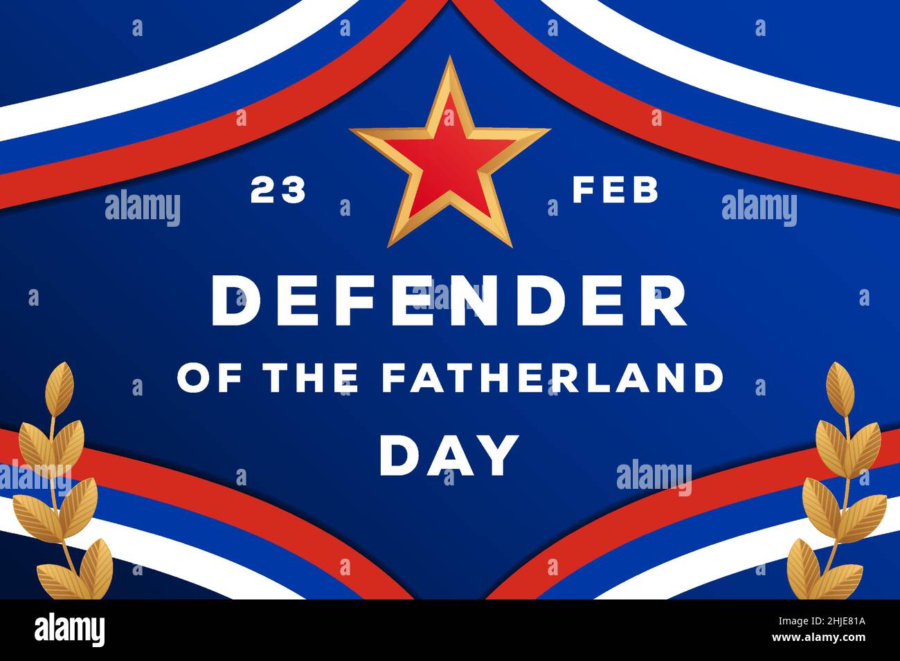 russian defender of the fatherland day 23 February illustration background vector Stock Vector ...