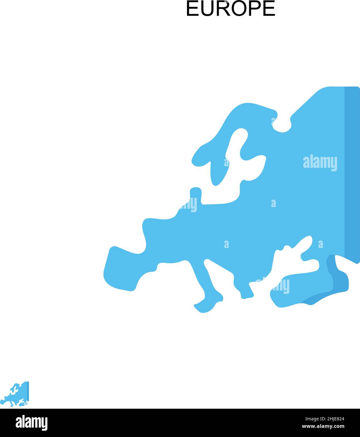 Europe Simple vector icon. Illustration symbol design template for web mobile UI element Stock ...