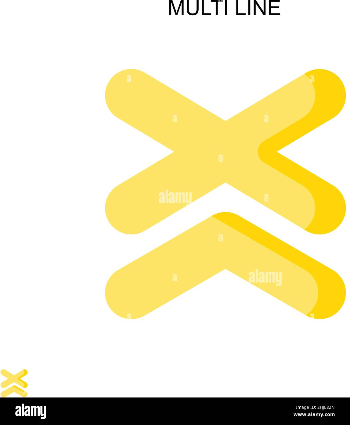 Multi line Simple vector icon. Illustration symbol design template for ...