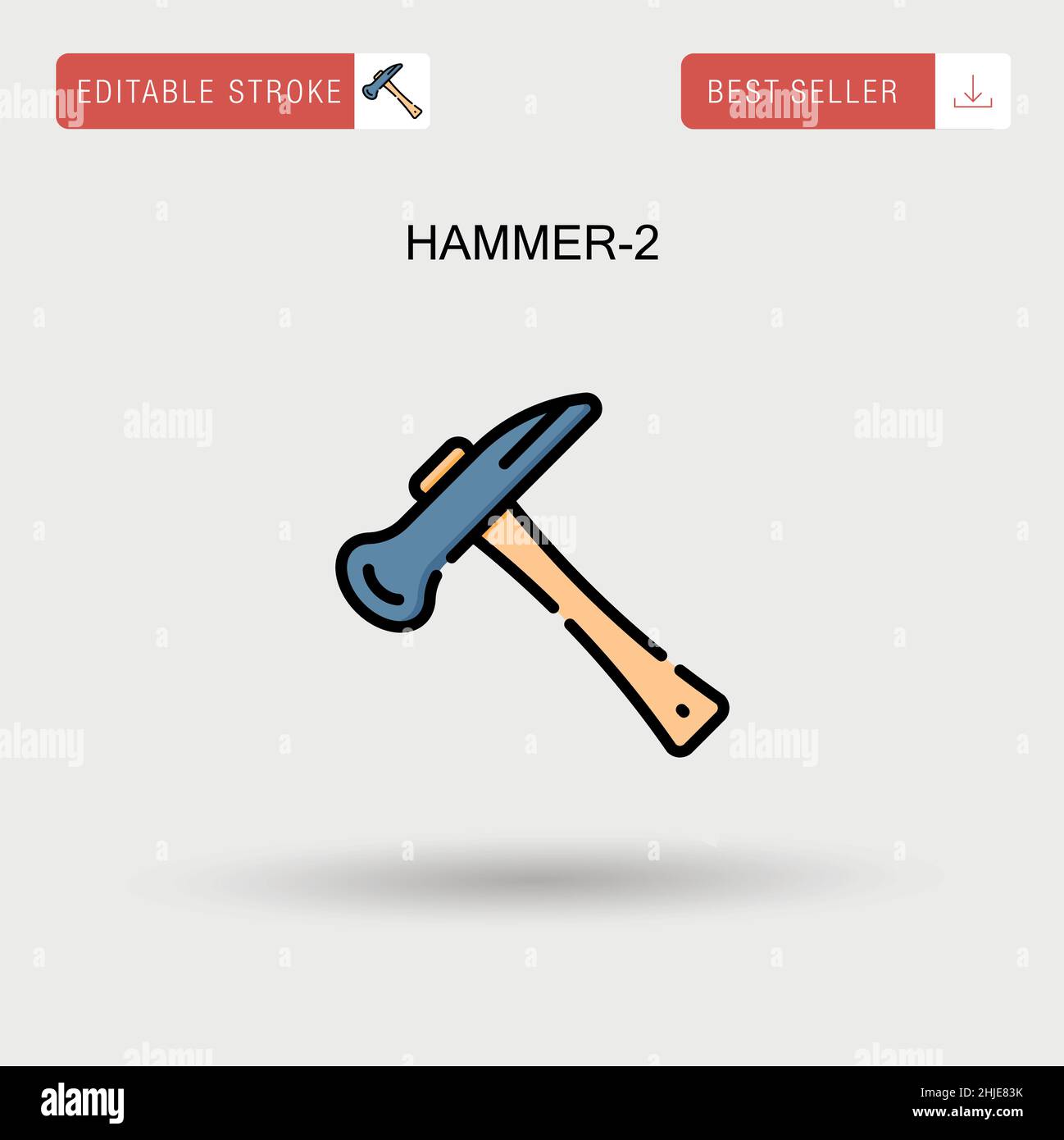 Hammer-2 Simple vector icon Stock Vector Image & Art - Alamy