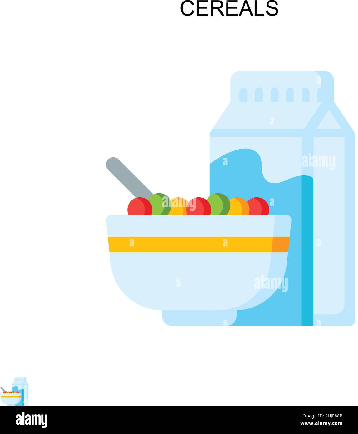 Cereals Simple vector icon. Illustration symbol design template for web ...