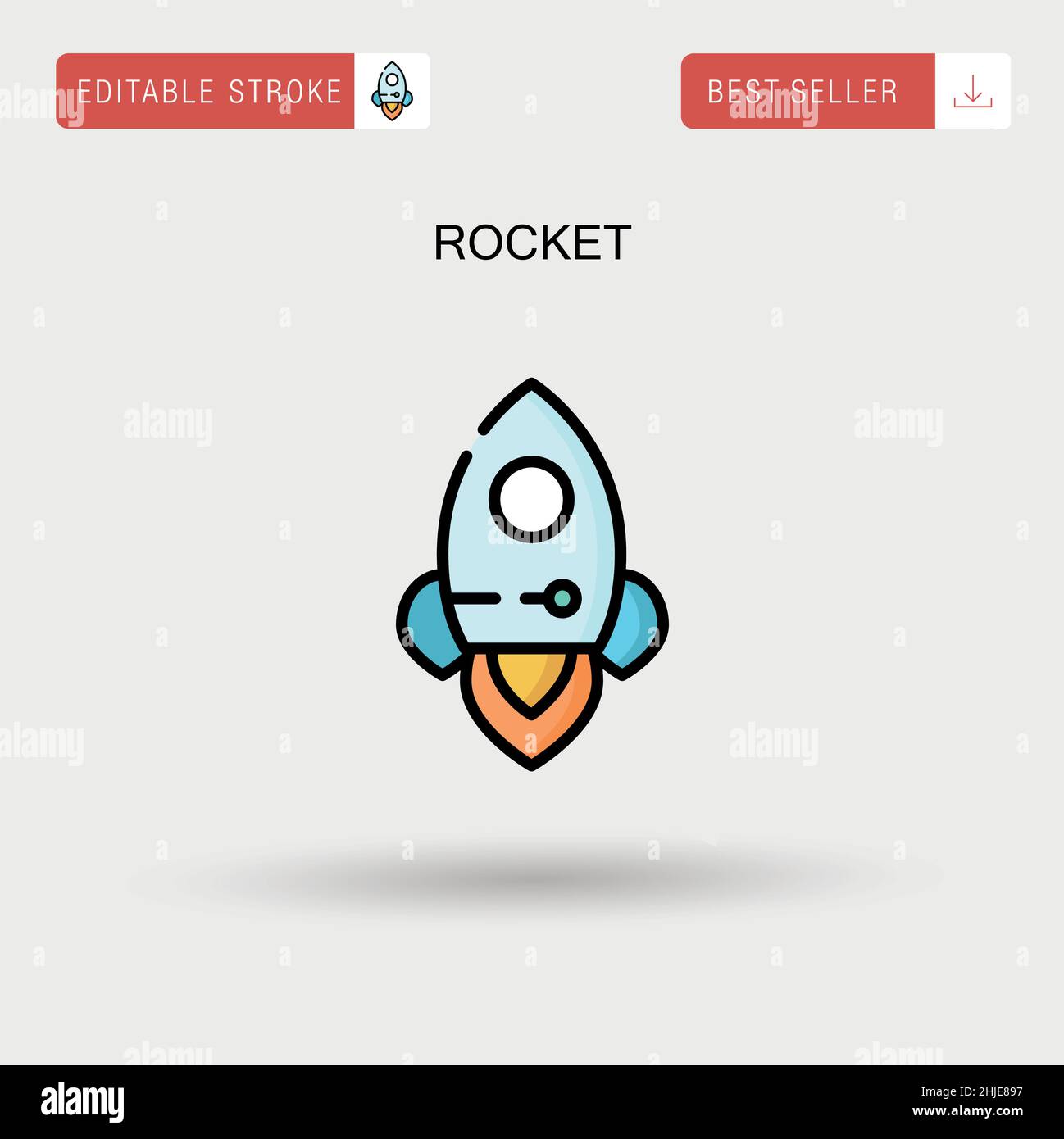 Rocket Simple vector icon Stock Vector Image & Art - Alamy