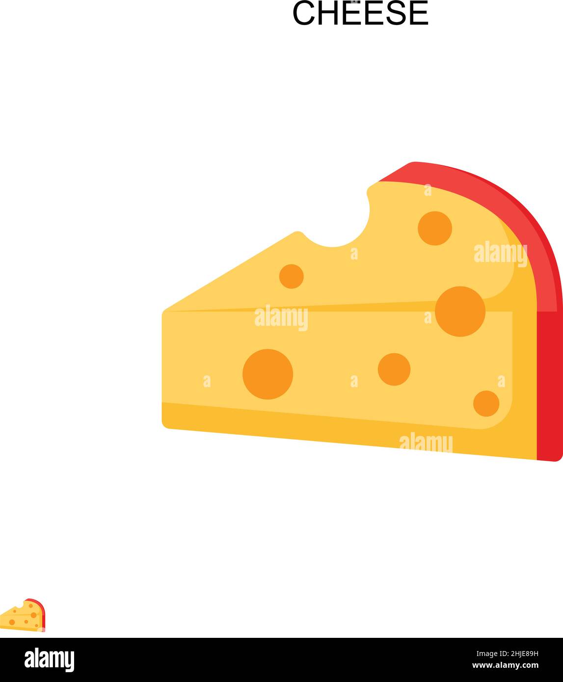 Cheese Simple vector icon. Illustration symbol design template for web ...