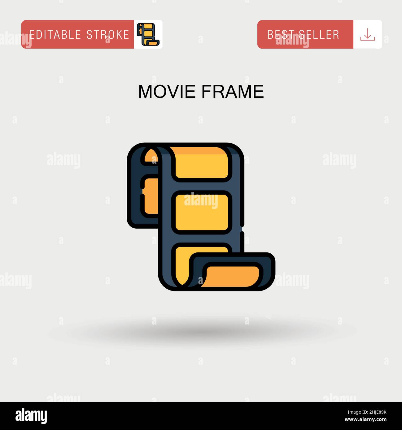Movie frame Simple vector icon Stock Vector Image & Art - Alamy