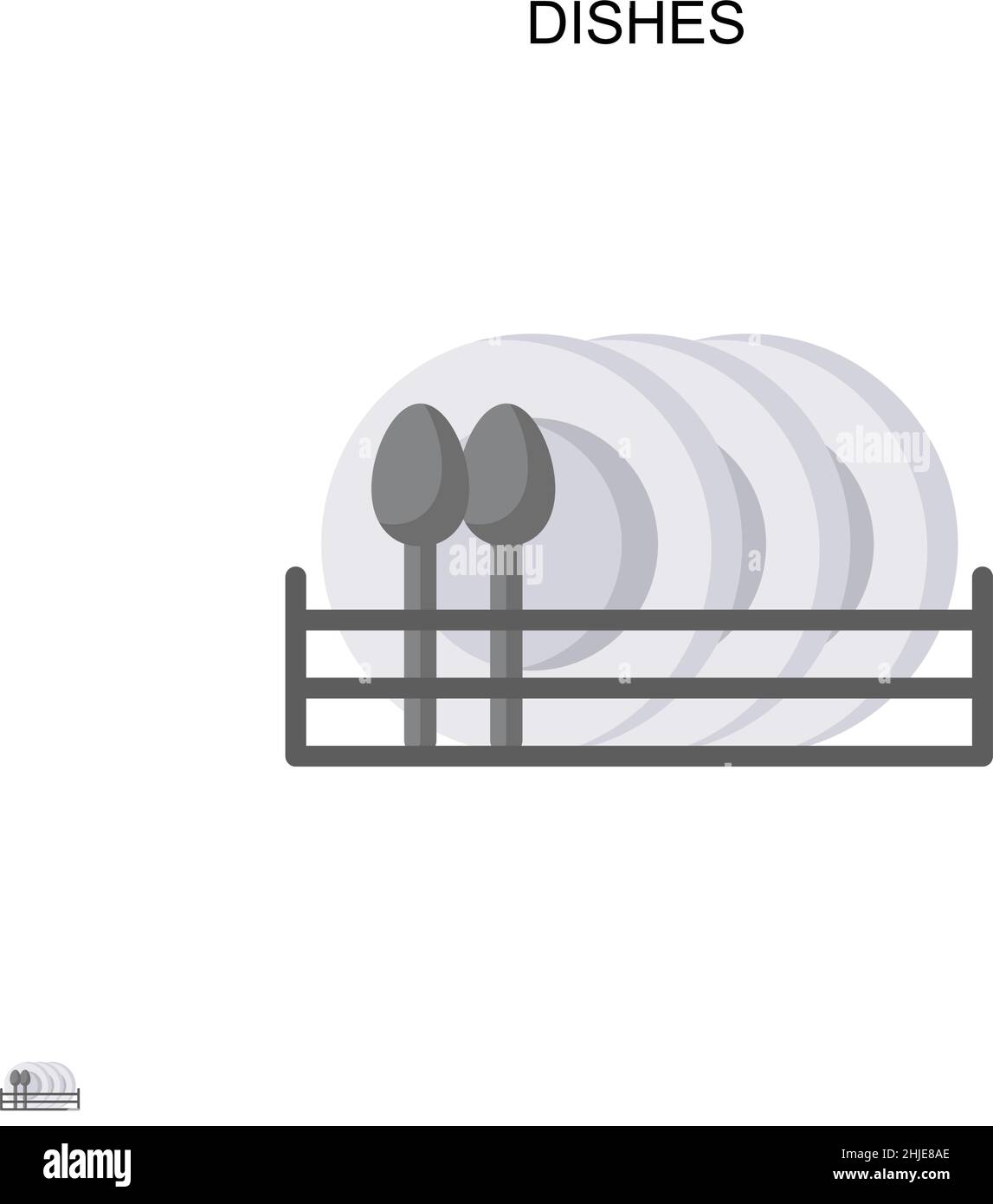 Dishes Simple vector icon. Illustration symbol design template for web ...