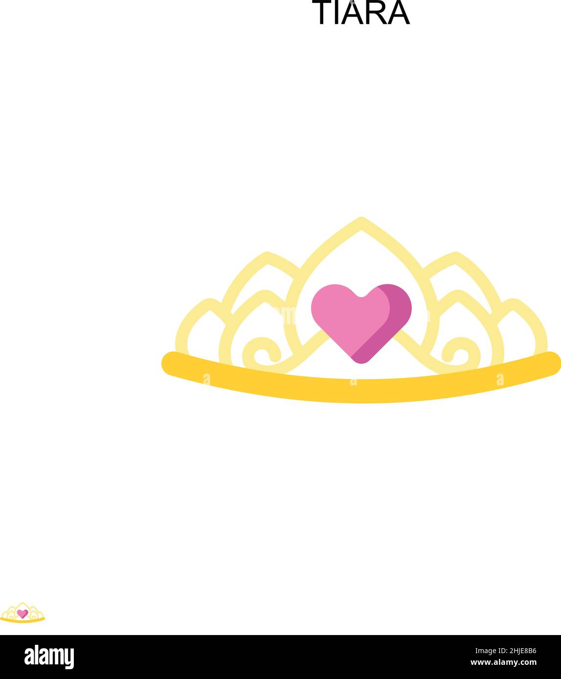 Tiara Simple vector icon. Illustration symbol design template for web ...