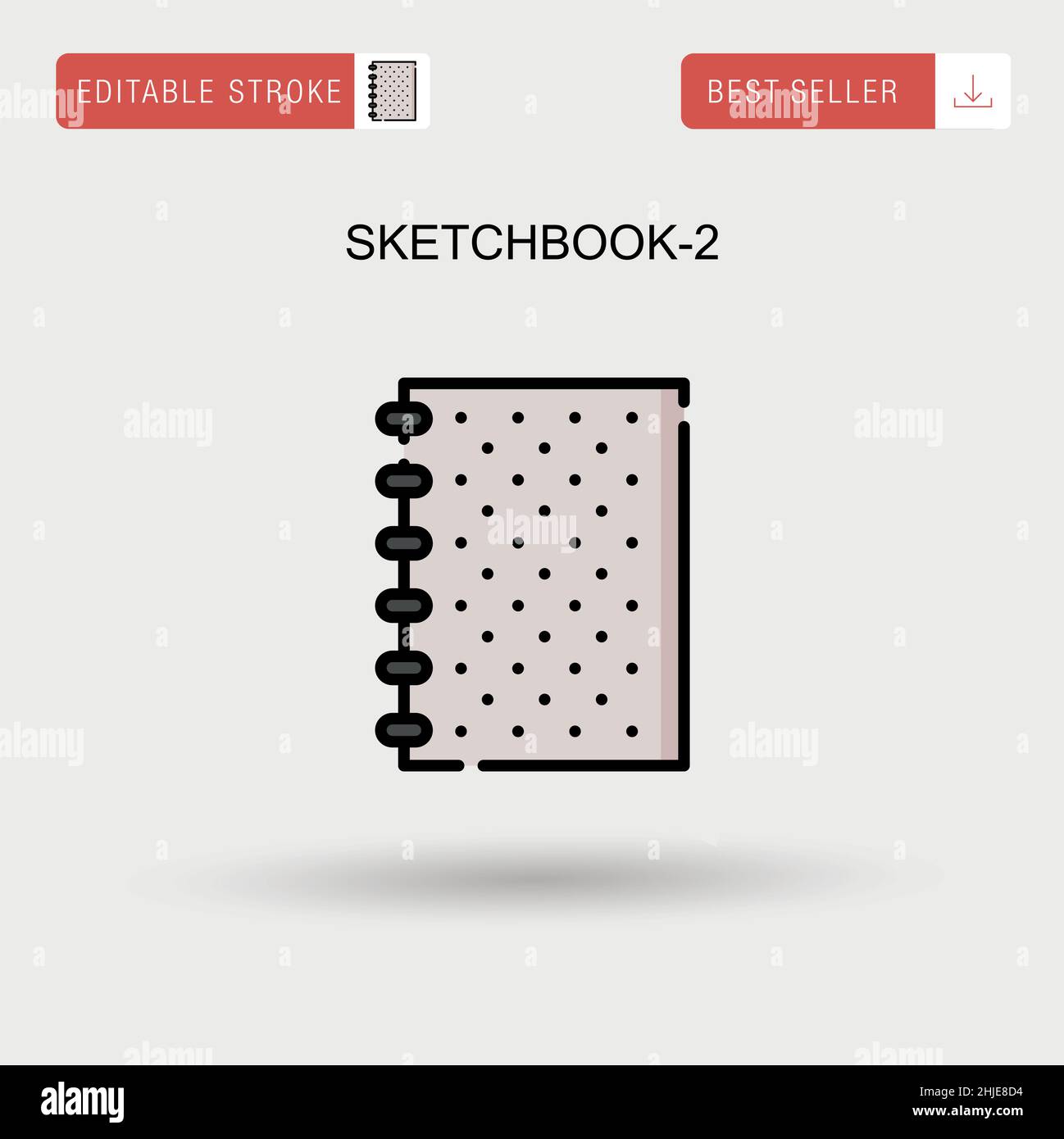 Sketchbook-2 Simple vector icon Stock Vector Image & Art - Alamy