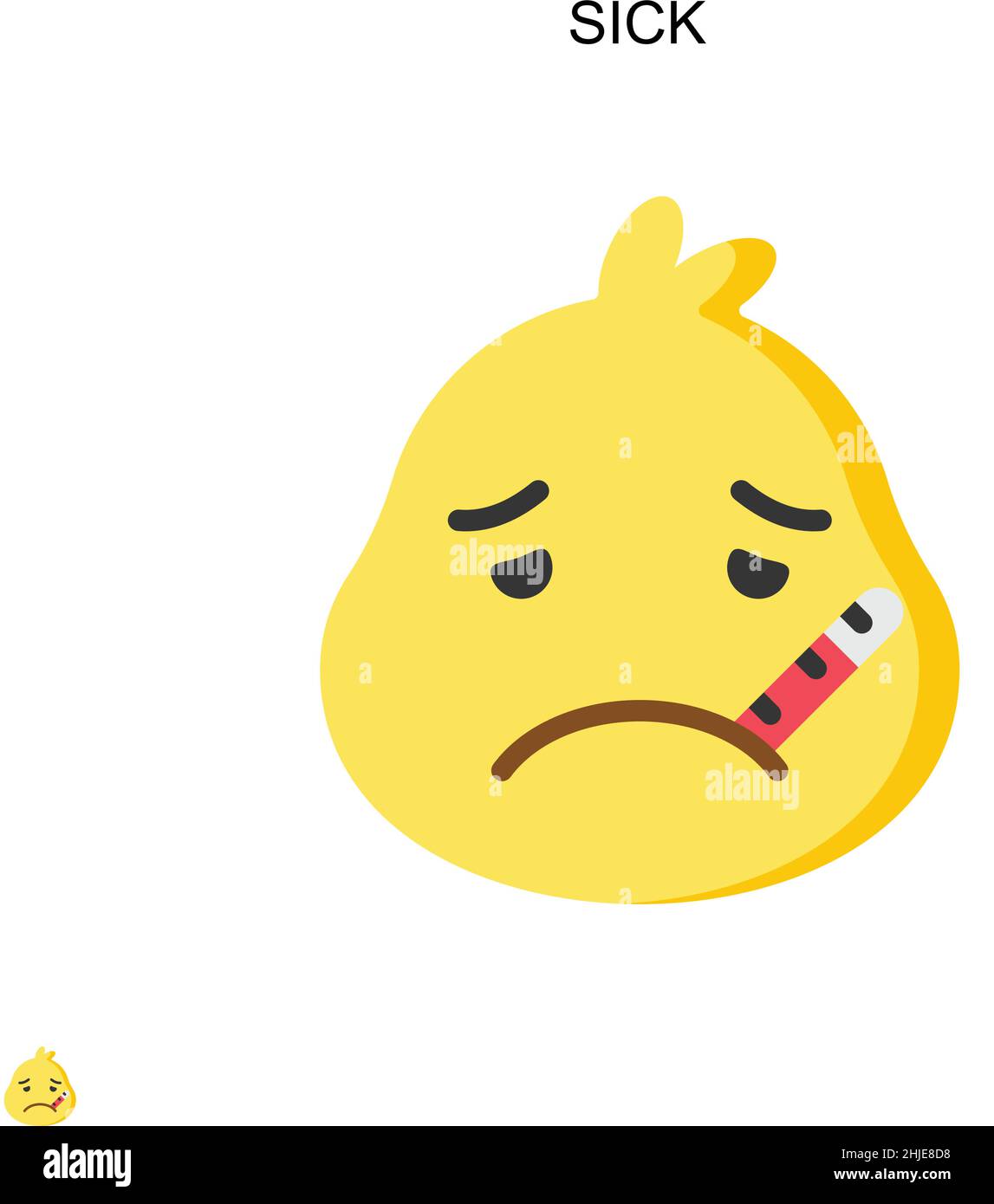 Sick Simple vector icon. Illustration symbol design template for web ...