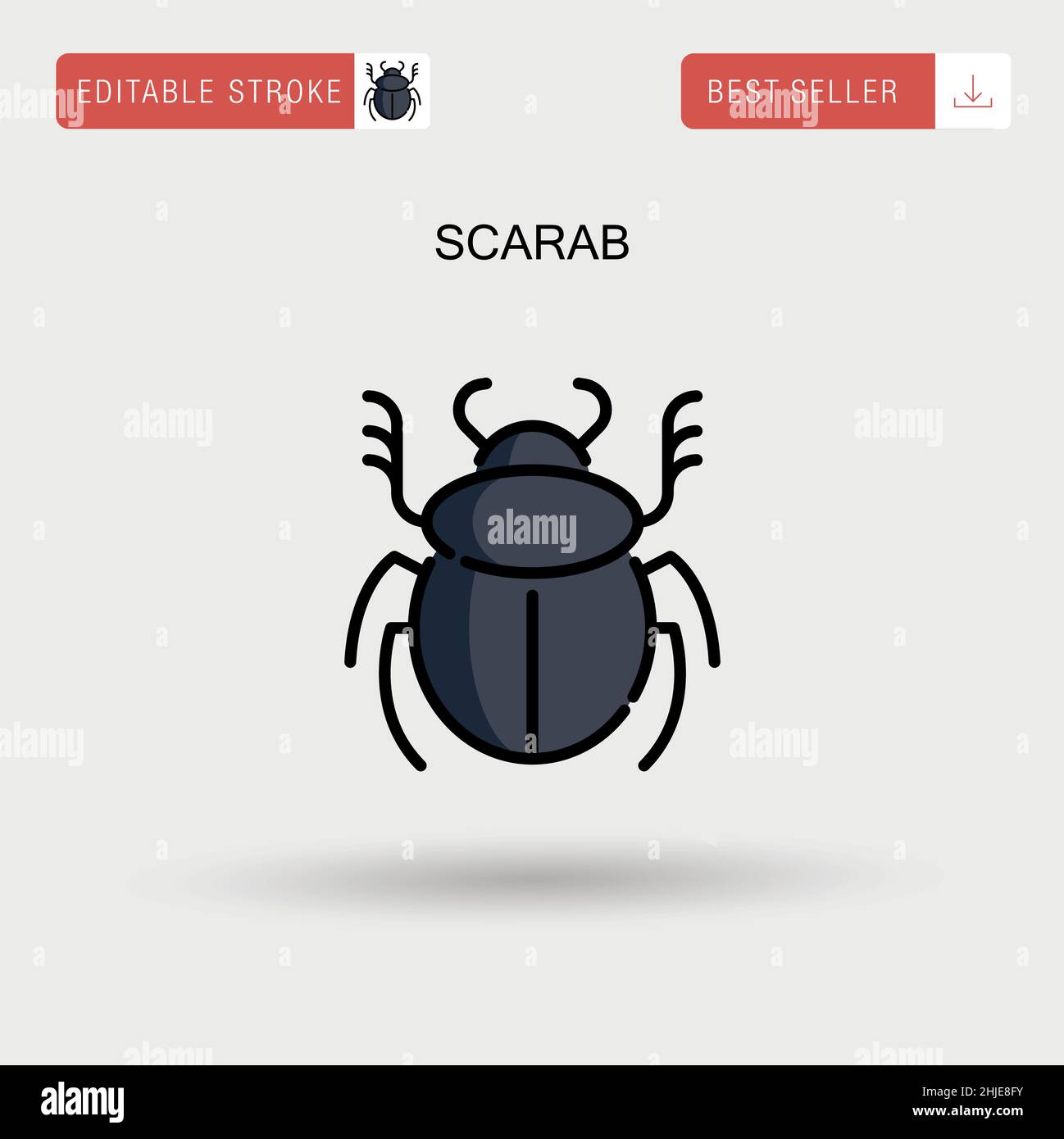 Drawing of egyptian scarab beetle hi-res stock photography and images ...