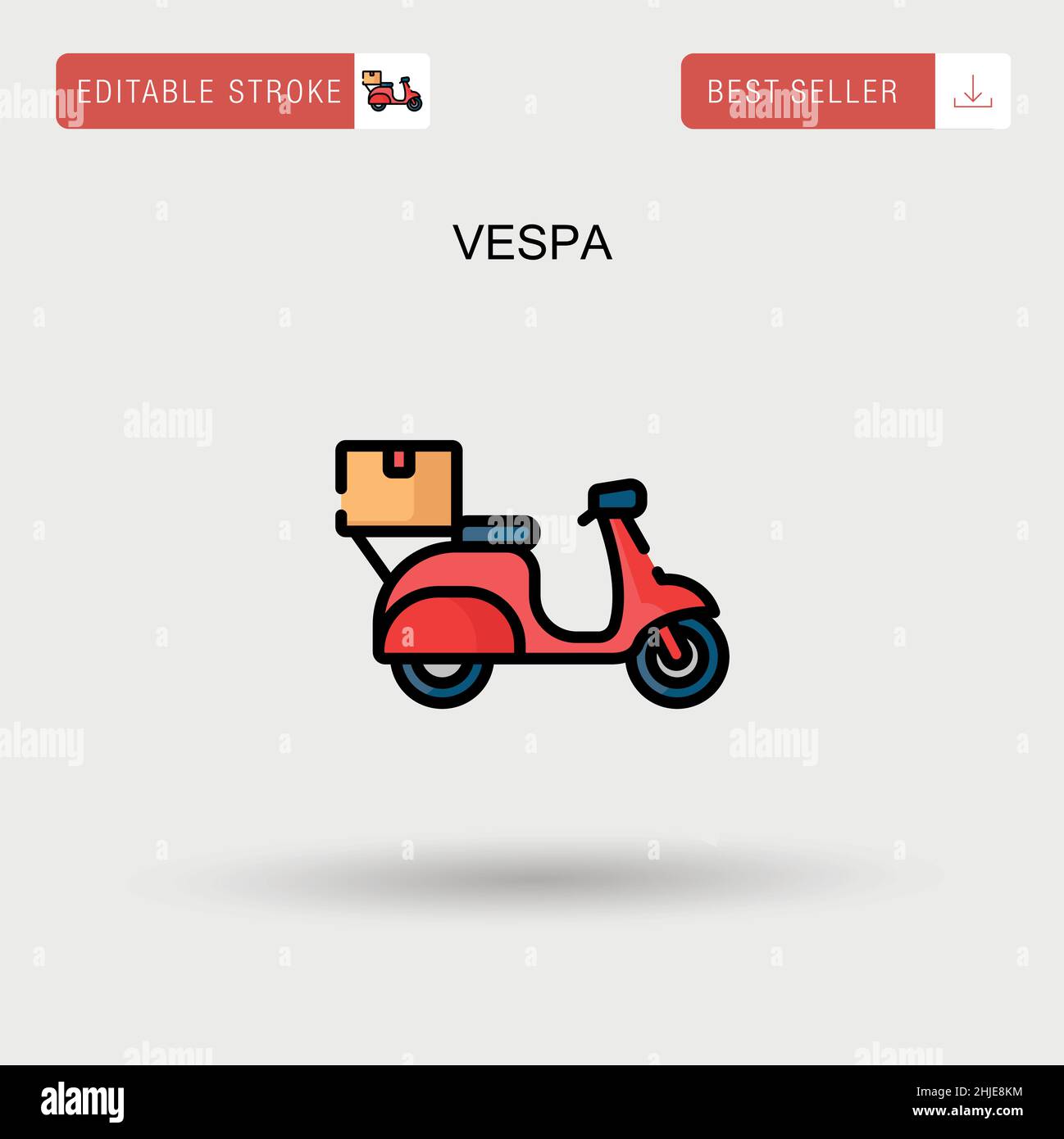 Vespa Simple vector icon Stock Vector Image & Art - Alamy