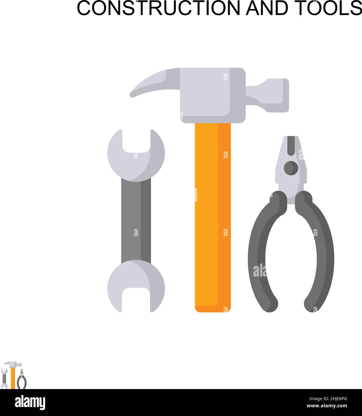 Construction and tools Simple vector icon. Illustration symbol design ...
