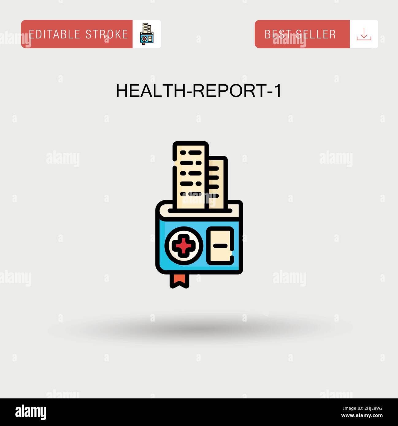 Health-report-1 Simple vector icon Stock Vector Image & Art - Alamy