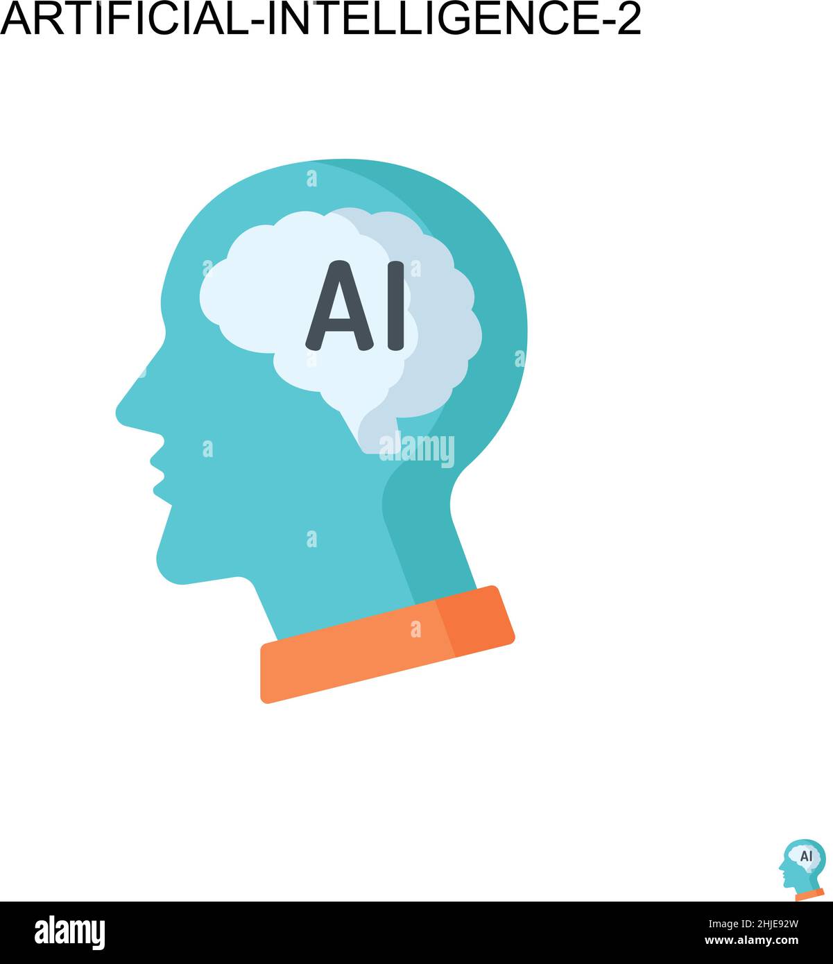 Artificial-intelligence-2 Simple vector icon. Illustration symbol ...