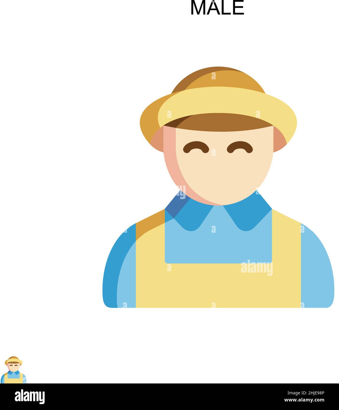 Male Simple Vector Icon Illustration Symbol Design Template For Web Mobile Ui Element Stock