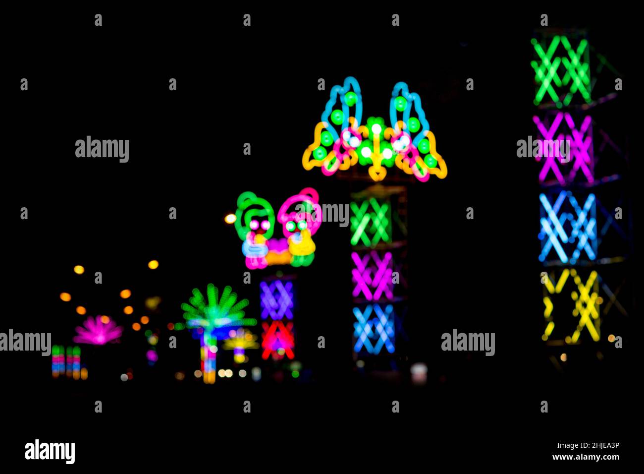 Multi colored neon lights hi-res stock photography and images - Alamy