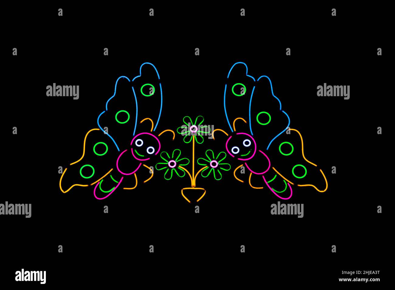 Multi colored neon lights hi-res stock photography and images - Alamy