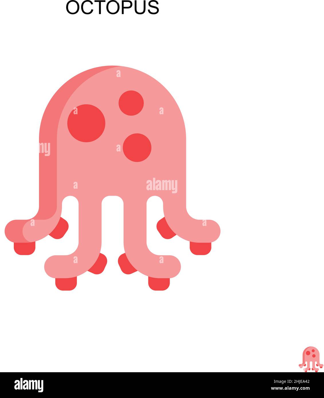 Octopus Simple vector icon. Illustration symbol design template for web ...