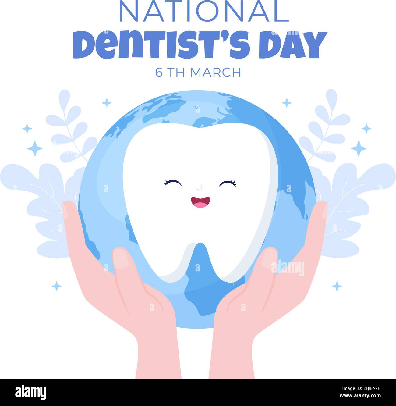 World Dentist Day with Tooth and Toothbrush to Prevent Cavities and ...