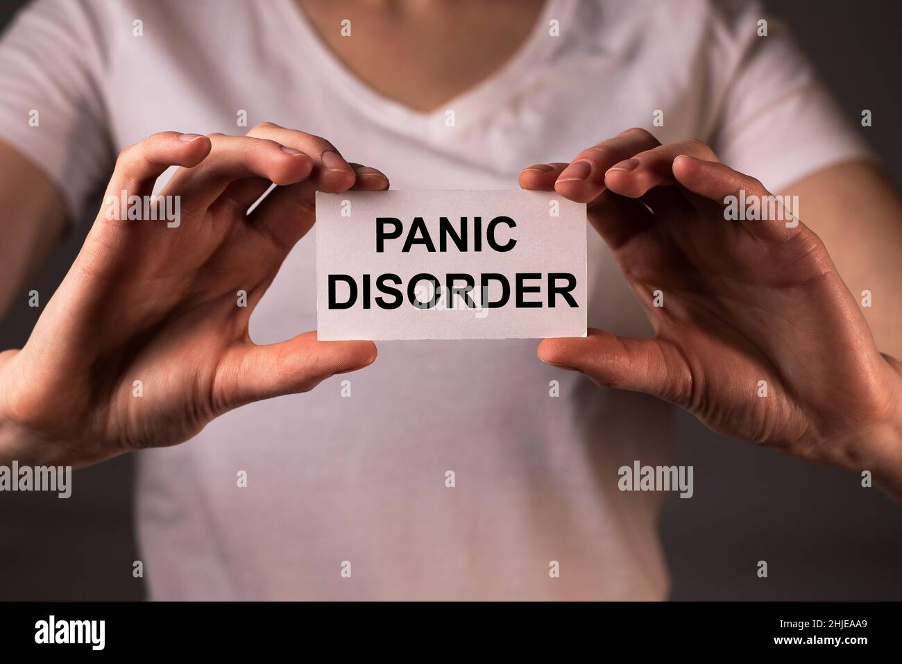 Panic disorder words, concept. Mental problems of self Stock Photo - Alamy