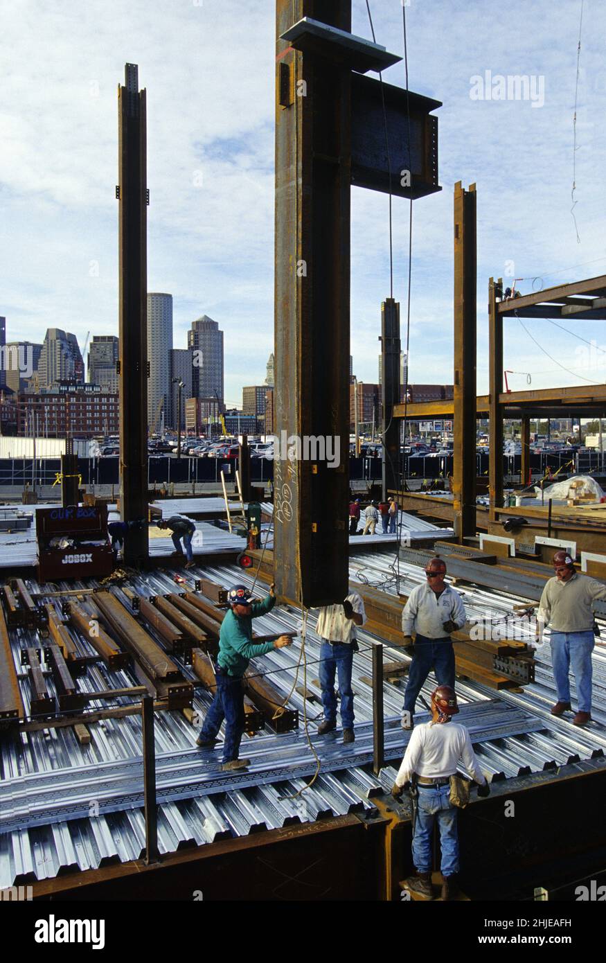 usa boston building construction Stock Photo - Alamy