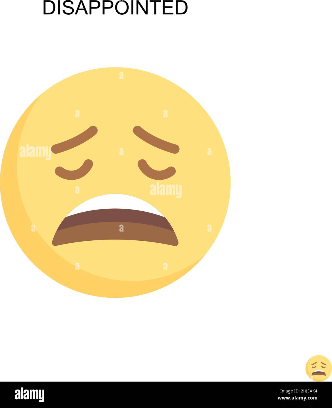 Disappointed Simple vector icon. Illustration symbol design template ...