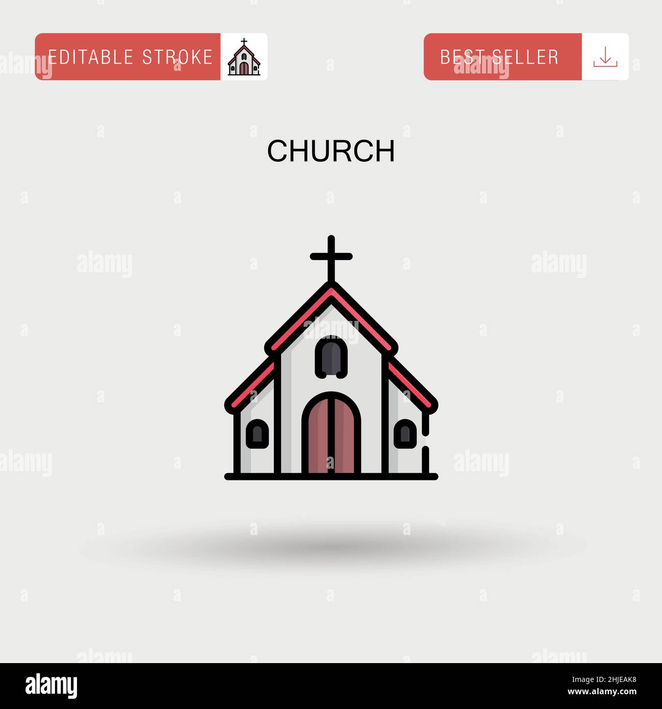 Church Simple vector icon Stock Vector Image & Art - Alamy