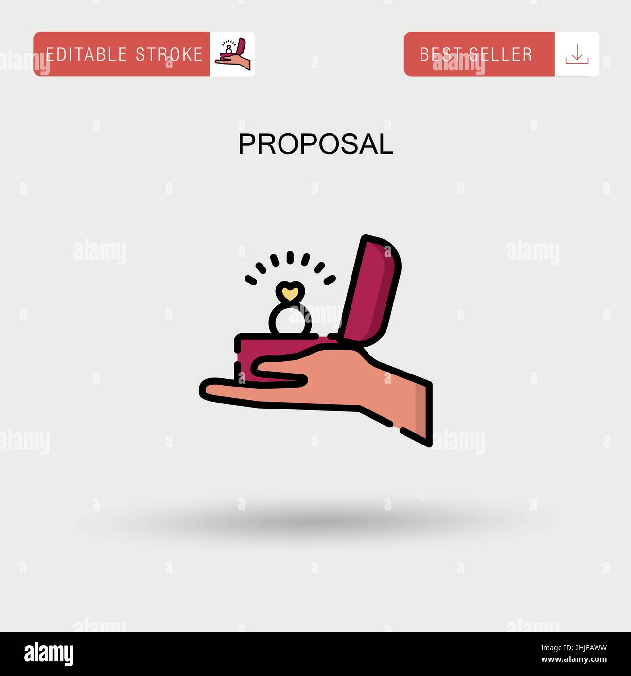 Proposal Simple vector icon Stock Vector Image & Art - Alamy