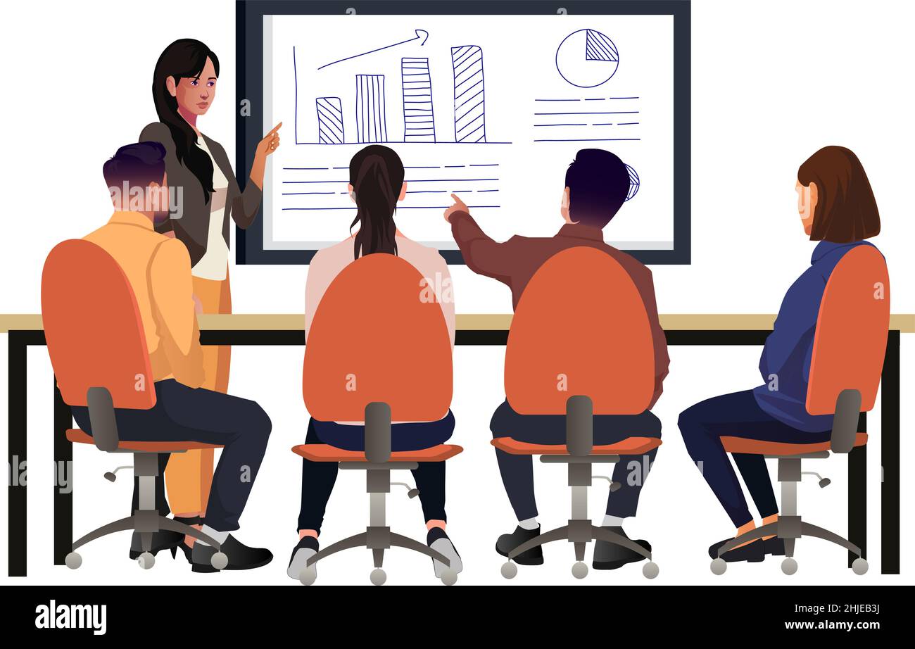 vector character business illustration businessmens and womens together ...