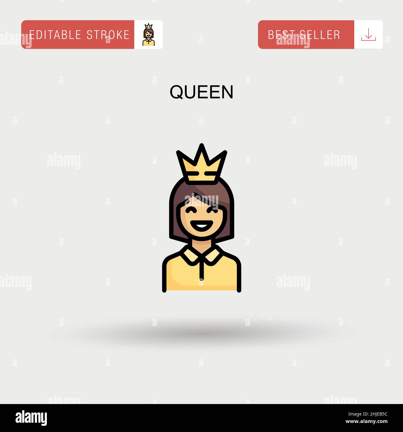 Queen Simple vector icon Stock Vector Image & Art - Alamy