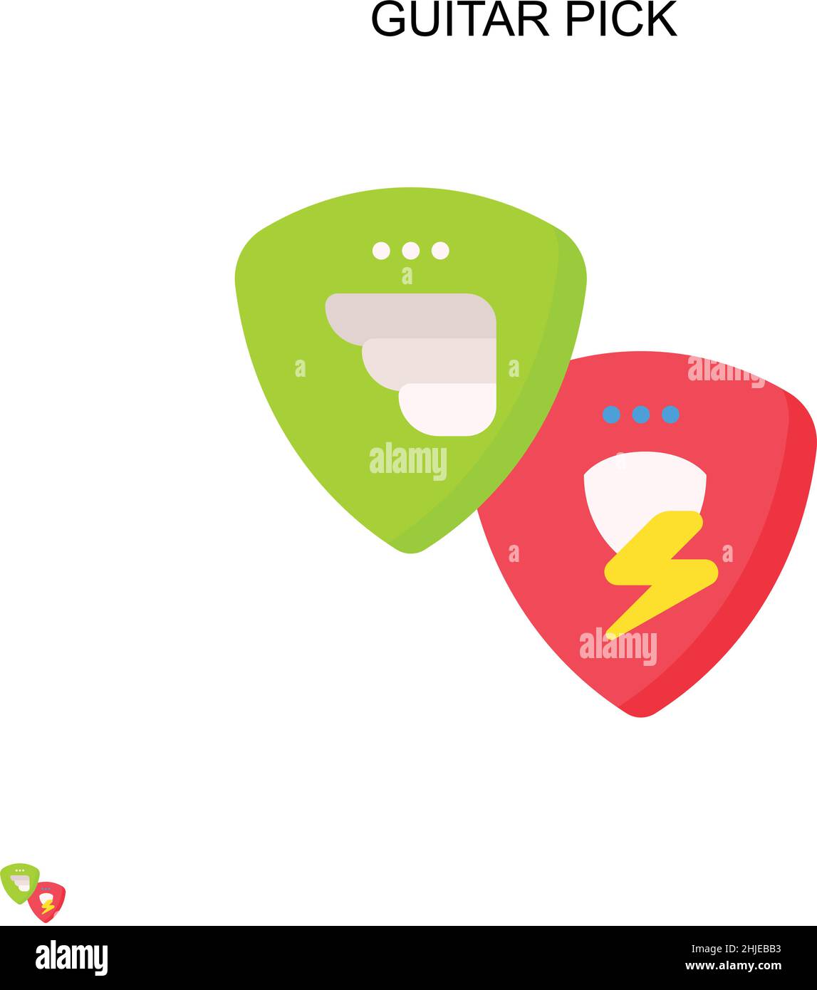 Guitar pick Simple vector icon. Illustration symbol design template for ... Guitar pick Simple vector icon. Illustration symbol design template for ...