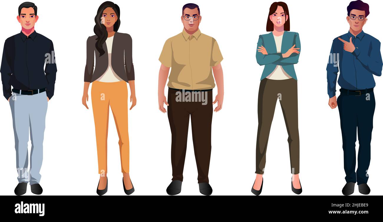 vector character business illustration businessmens and womens together ...