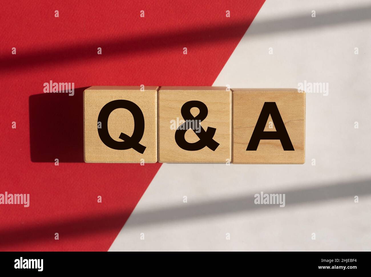 QA text on white and red background. QnA acronym. Q concept. Questions and answers Stock Photo ...