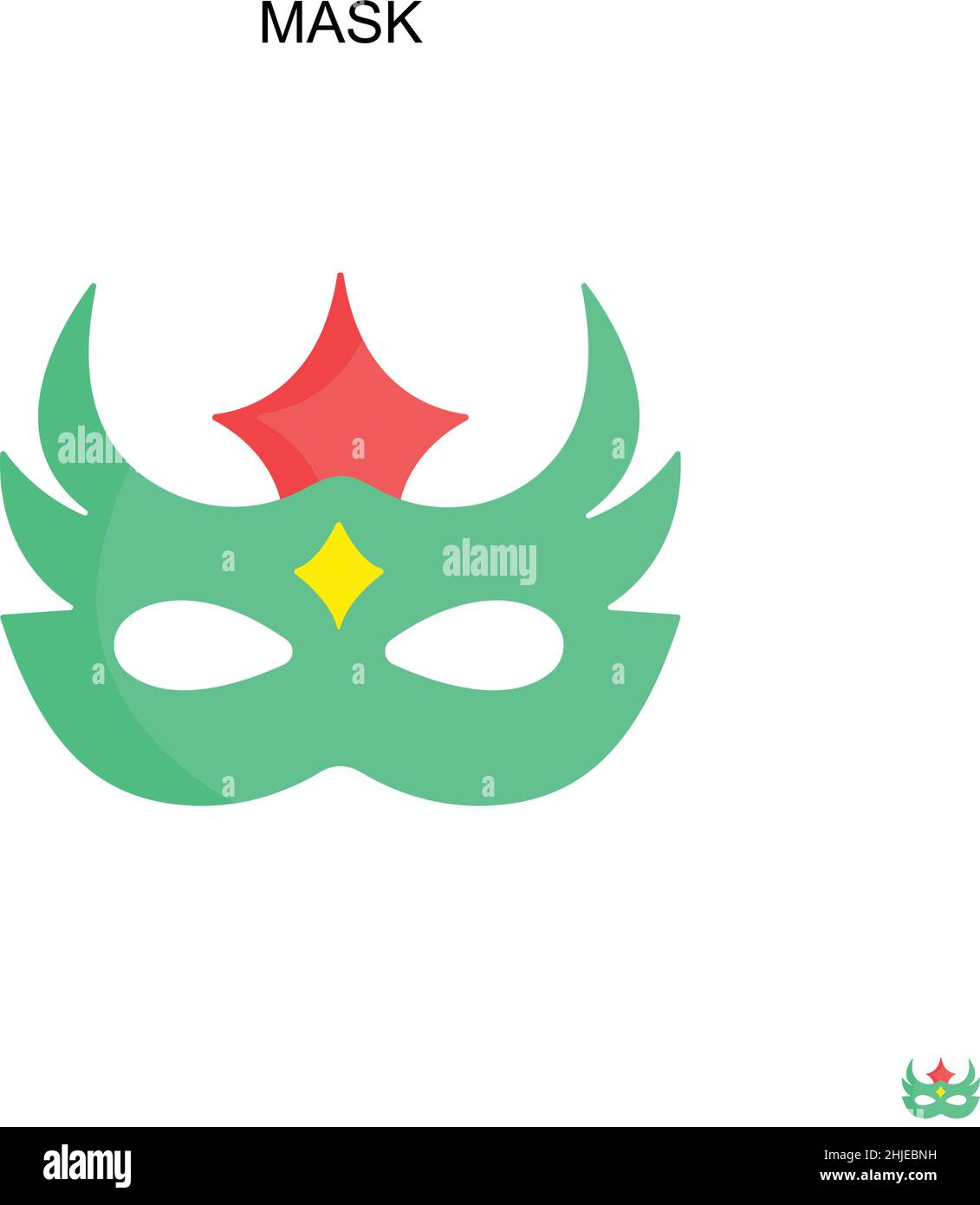 Mask Simple vector icon. Illustration symbol design template for web ...
