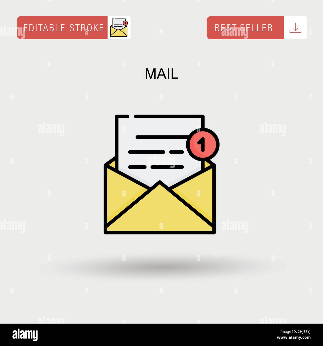 Mail Simple vector icon Stock Vector Image & Art - Alamy