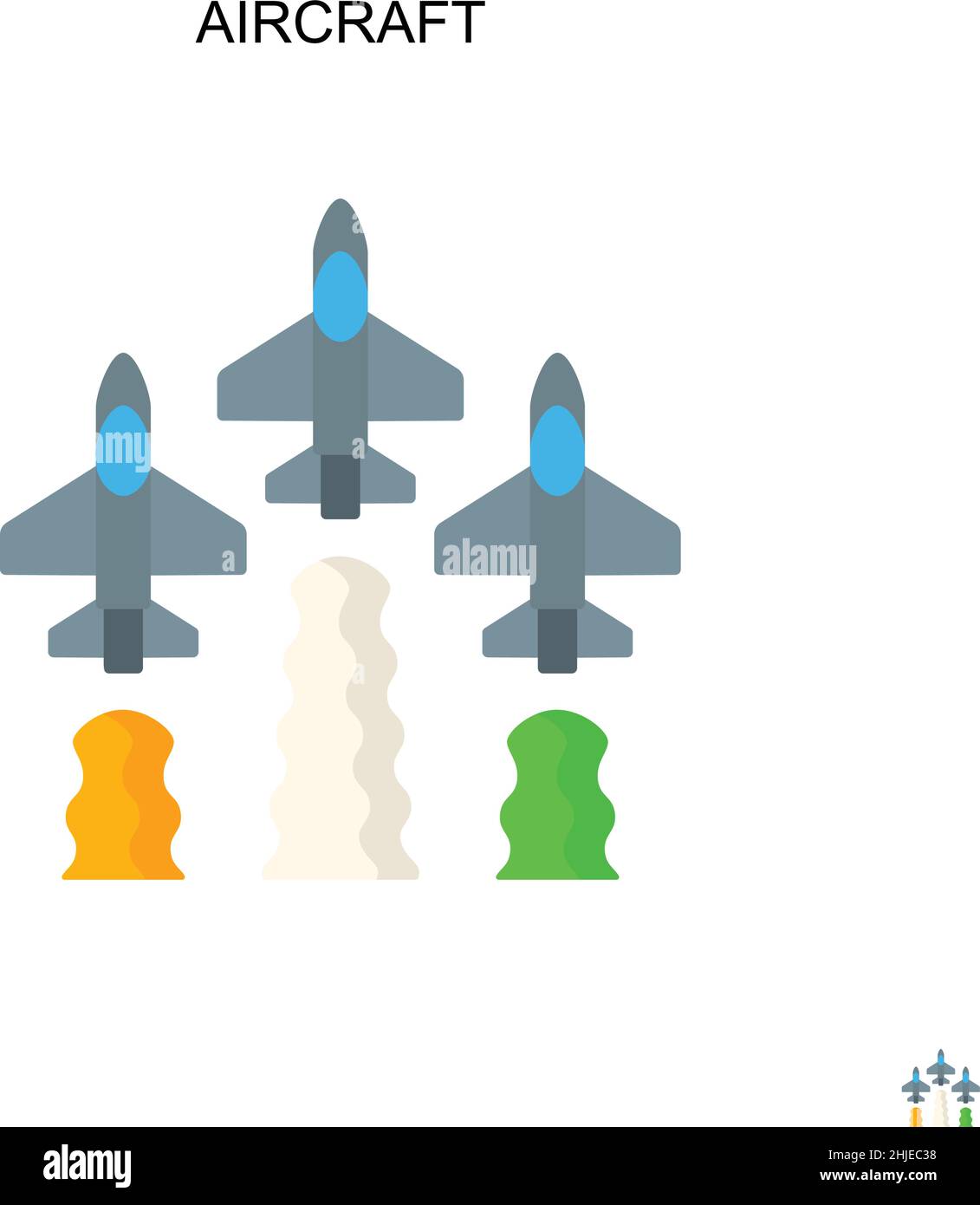 Aircraft Simple vector icon. Illustration symbol design template for ...