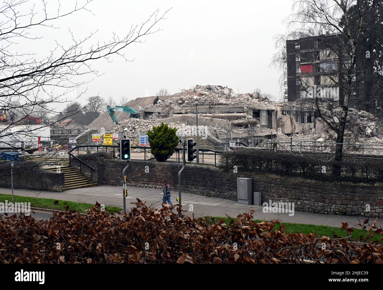 The old BBC Wales headquarters in Llandaff Cardiff, almost completely ...