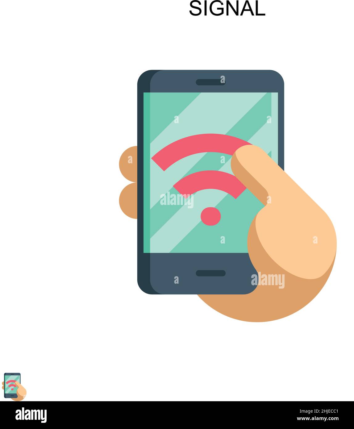 Mobile phone network signal screen Stock Vector Images - Alamy