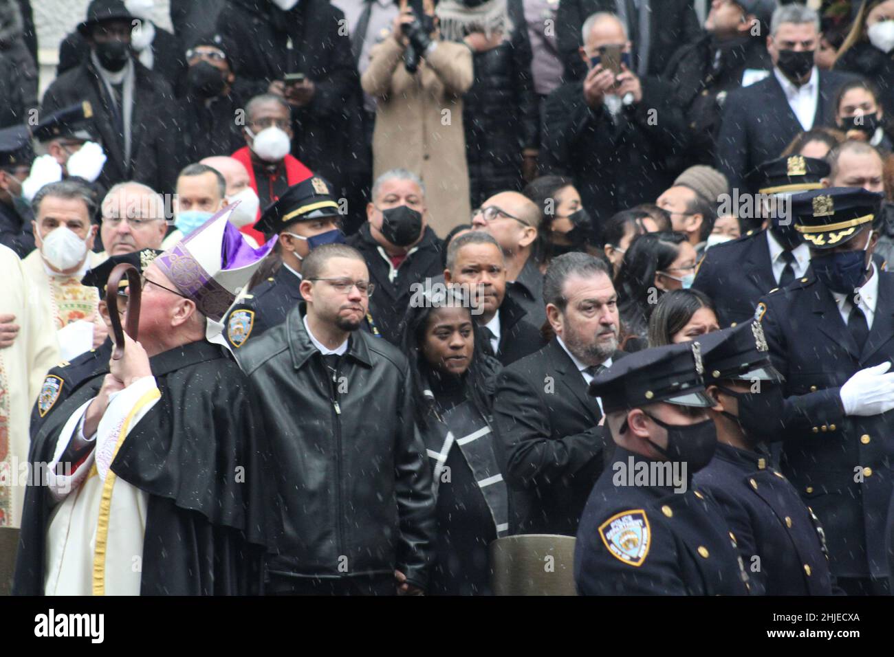 January 27, 2022, New York City, New York, USA: Under the snow and the ...