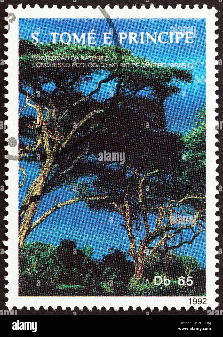 SAO TOME AND PRINCIPE - CIRCA 1992: A stamp printed in Sao Tome and ...