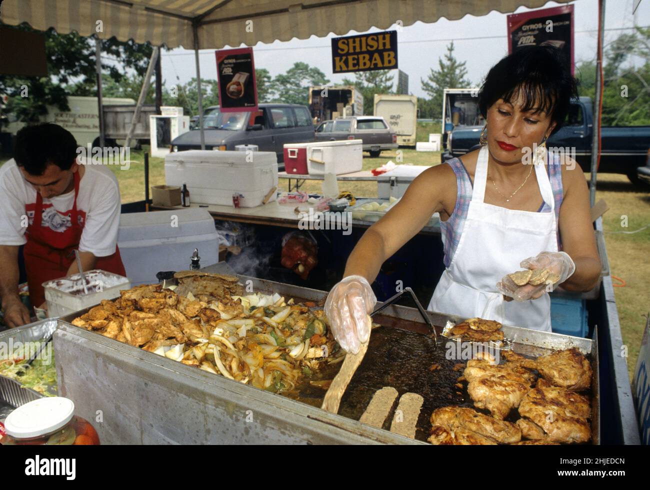 Fat woman junk food usa hi-res stock photography and images - Alamy